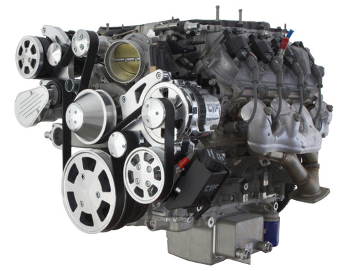 Chevy LT4 All Inclusive Mid-Mount Wraptor Serpentine System | CVF Racing