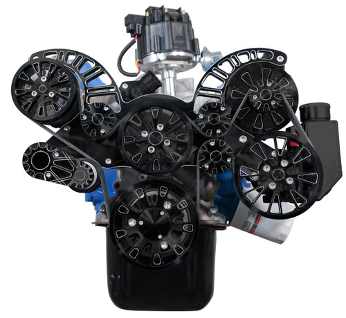 Small Block Ford All Inclusive Reaper Serpentine System - Black Diamond ...
