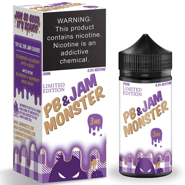 Jam Monster - PB & Jam 100ml | Premium E-Liquid - Eciggity
