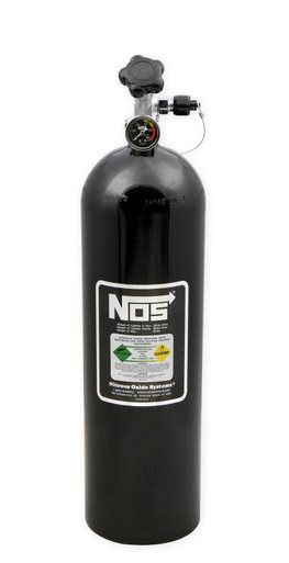 NOS 15lb Nitrous Bottle w/ Black Finish & Super Hi Flo Valve