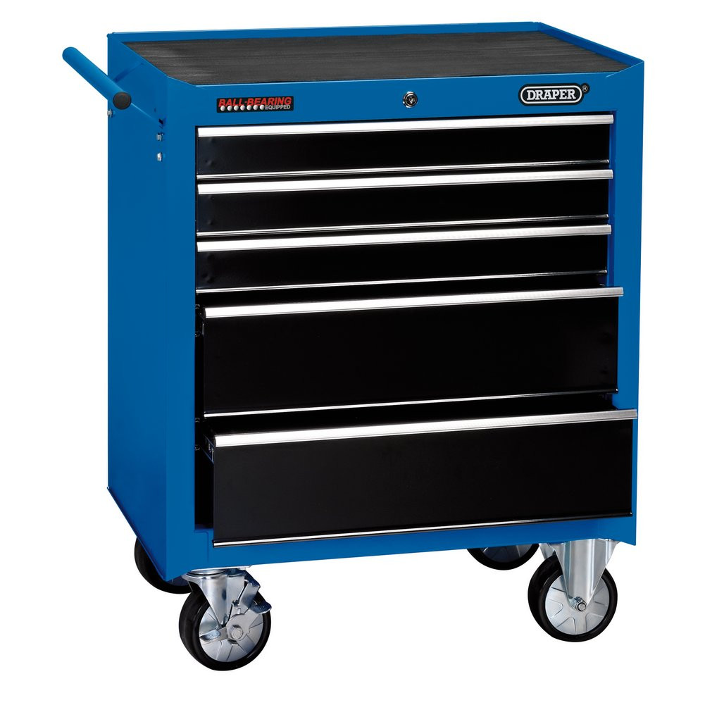 Roller Tool Cabinet, 5 Drawer, 26", Blue (14978) | Draper Tools