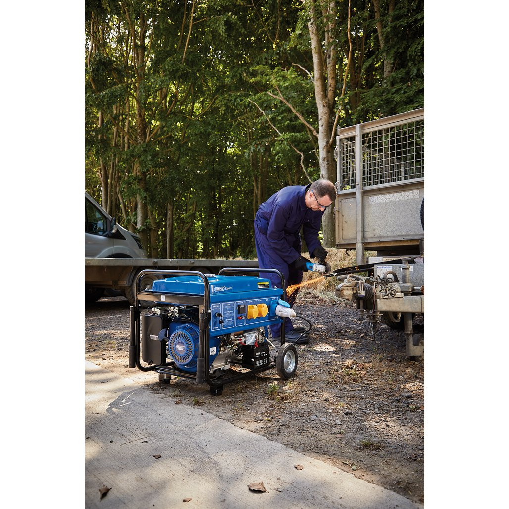 Draper Expert Petrol Generator with Wheels, 6000W (16143) | Draper Tools