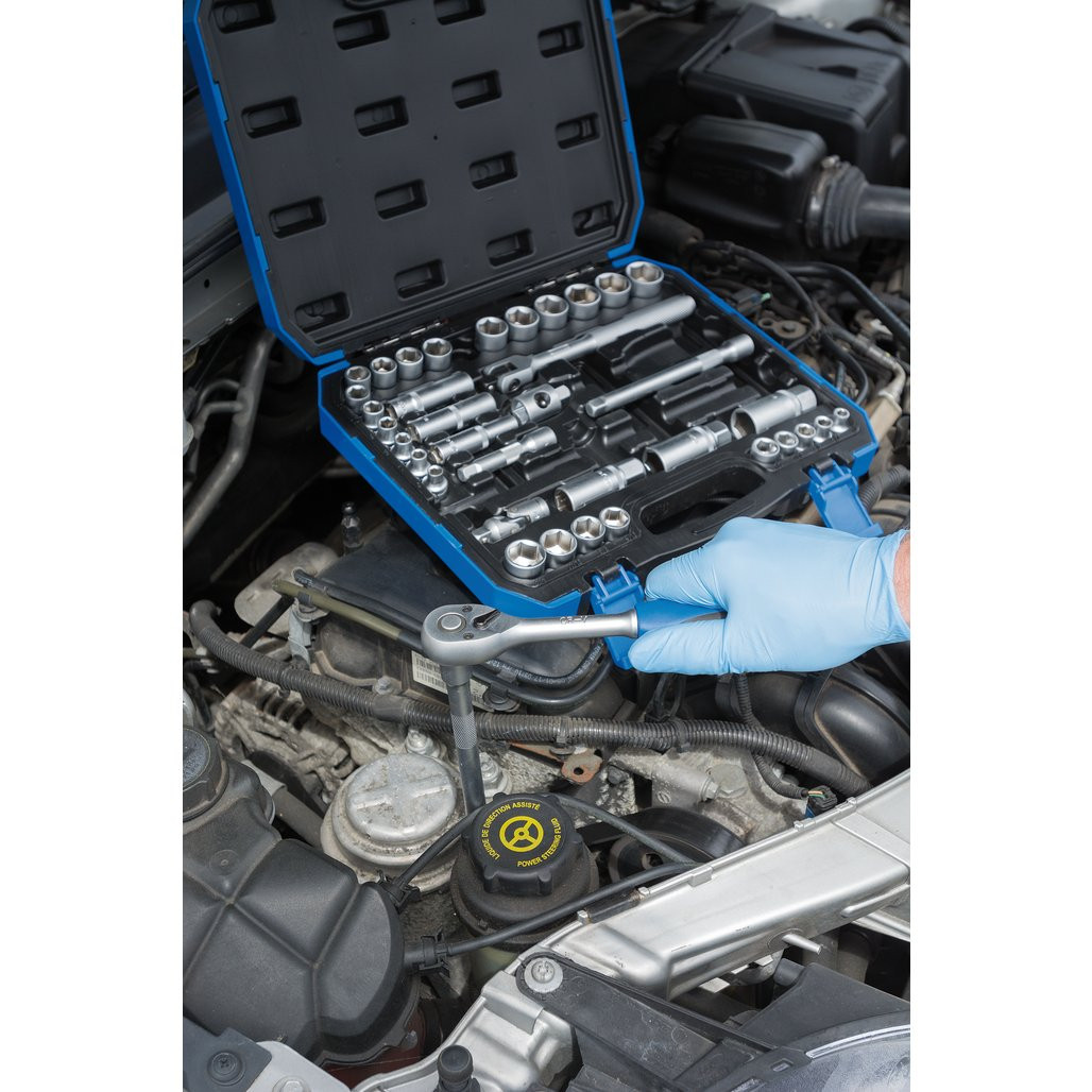 Combined MM/AF Socket Set, 3/8" Sq. Dr. (39 Piece) (16361) | Draper Tools