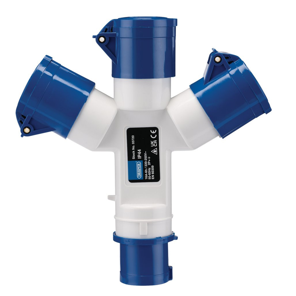 230V 3-Way Splitter, 16A (03720) | Draper Tools
