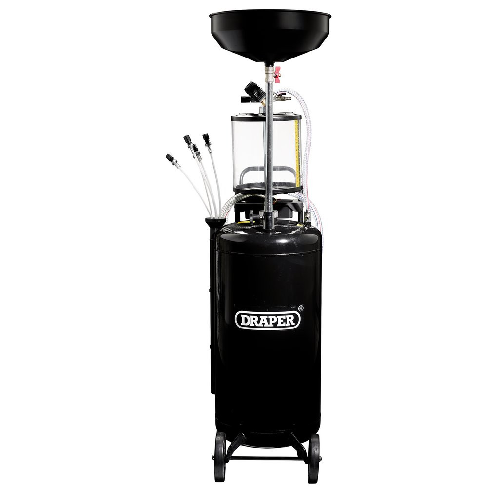Suction Oil Drainer with Chamber, 90L - Draper Tools Ltd