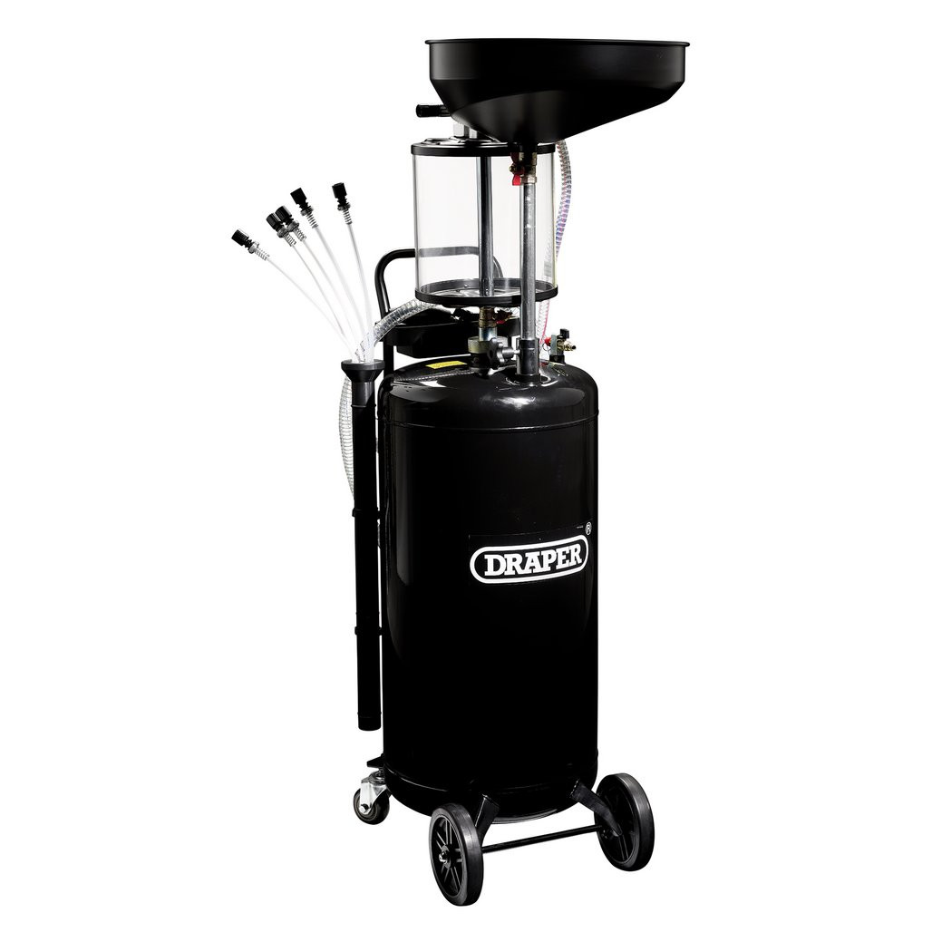 Suction Oil Drainer with Chamber, 90L - Draper Tools Ltd