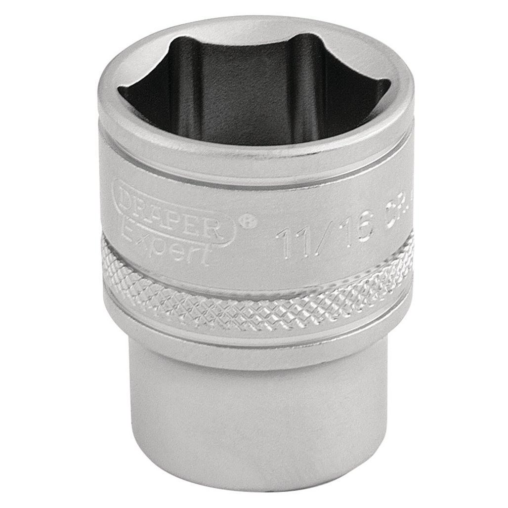 Draper Expert 6 Point Imperial Socket, 3/8" Sq. Dr., 11/16" (16573 ...