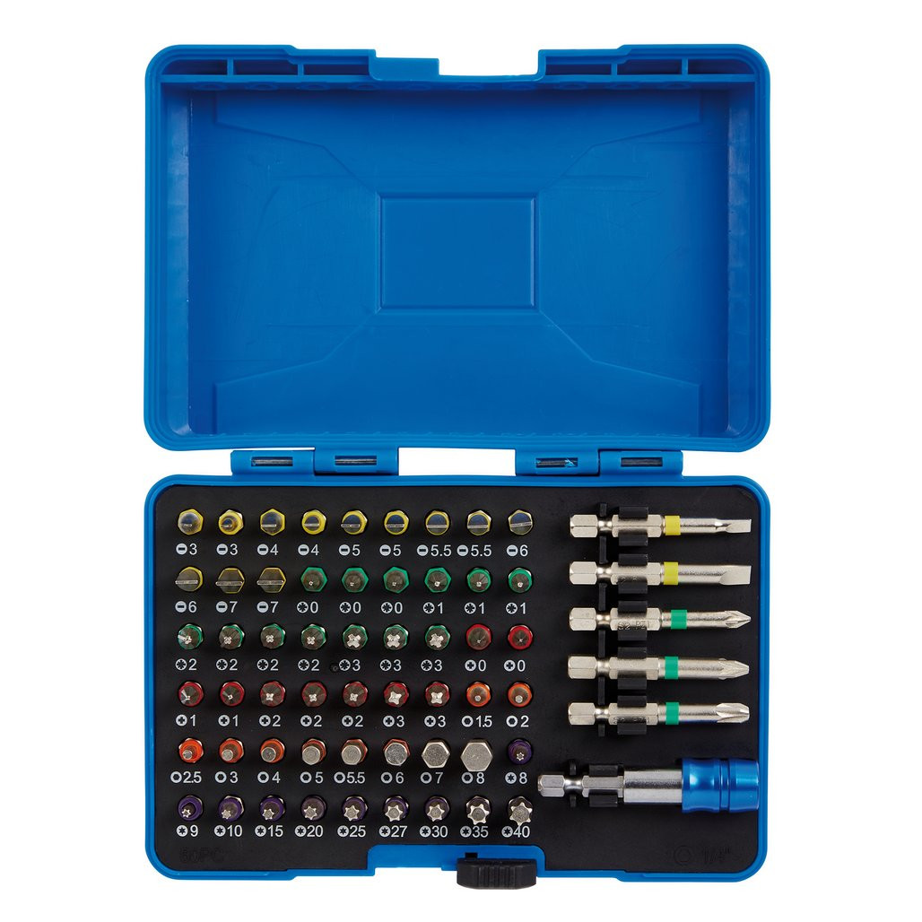 Draper Expert Coloured Screwdriver Bit Set (60 Piece) (82405) | Draper ...