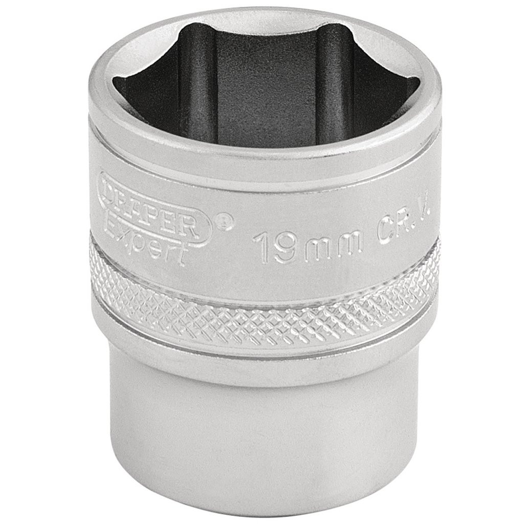 Draper Expert 6 Point Metric Socket, 3/8" Sq. Dr., 19mm (16545 ...
