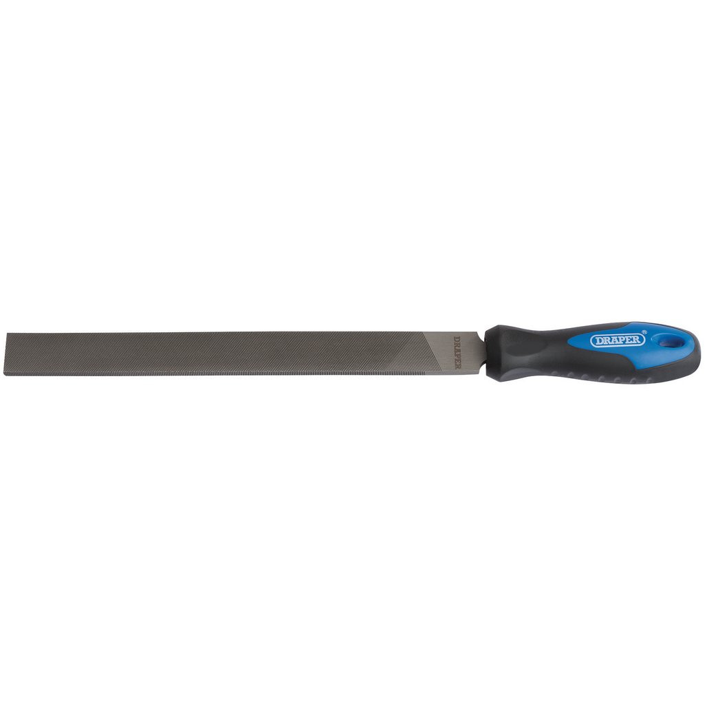 Soft Grip Engineer's Hand File and Handle, 250mm (00007) | Draper Tools