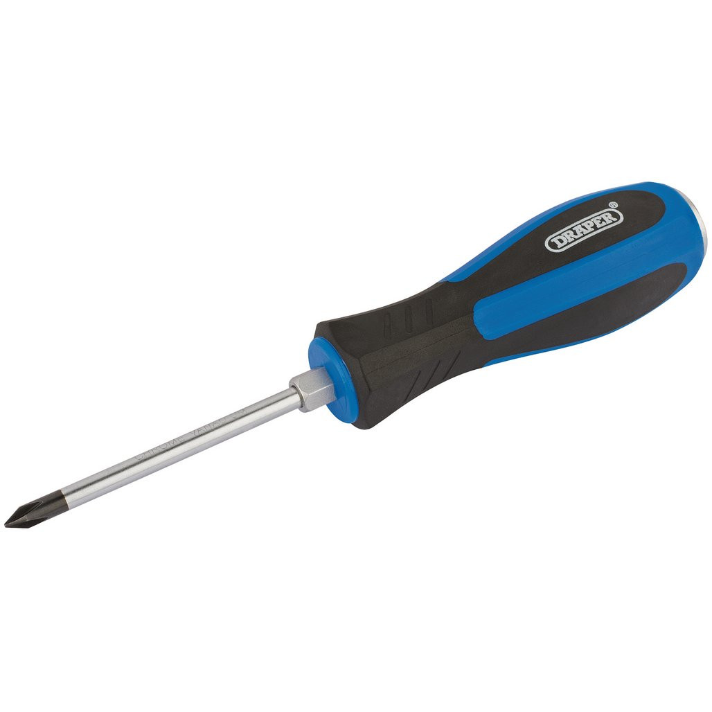 Pound Thru' Cross Slot Screwdriver, No.1 x 75mm (40779) | Draper Tools