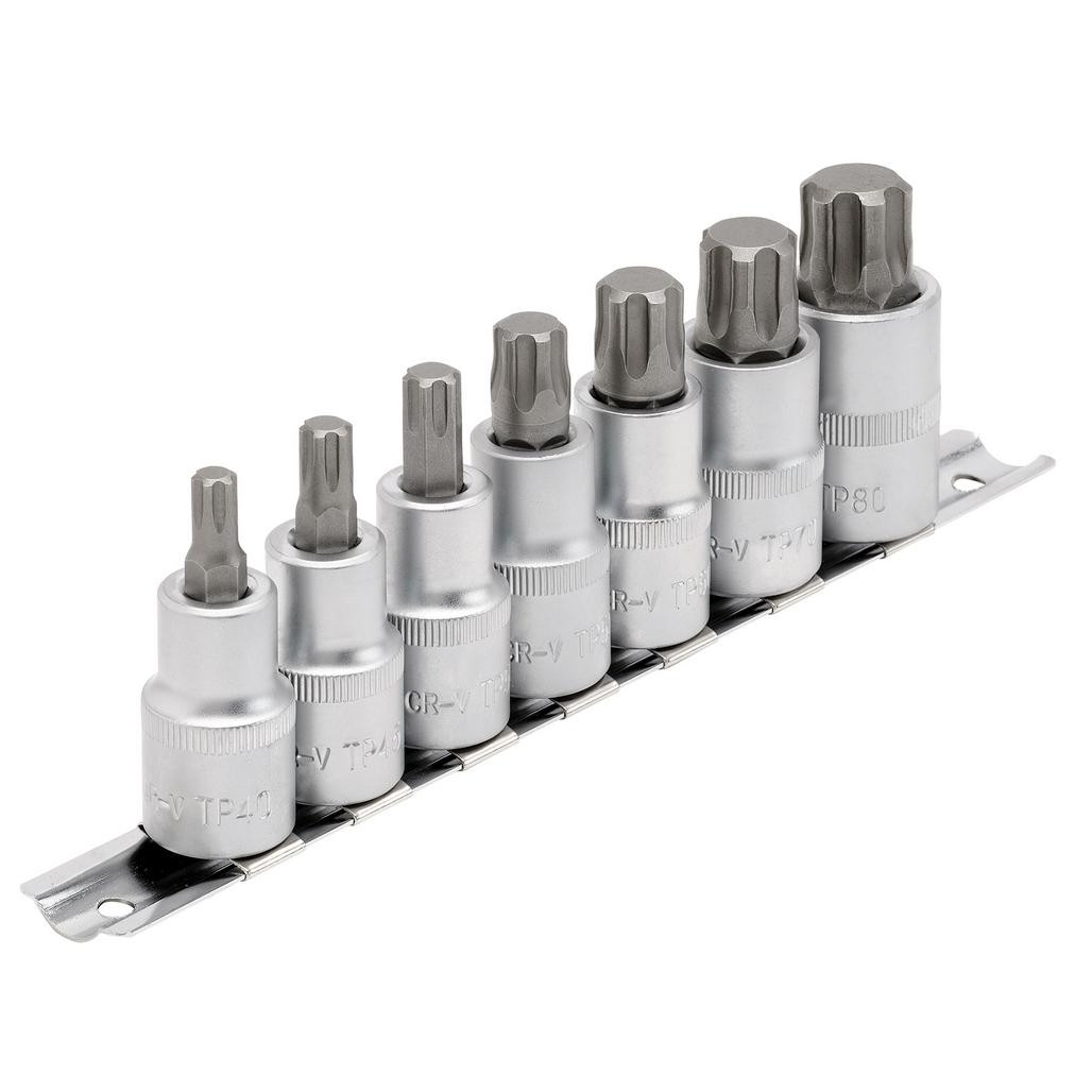 Draper Expert TX-STAR® Plus Socket Bit Set, 1/2" Sq. Dr., 55mm (7 Piece ...