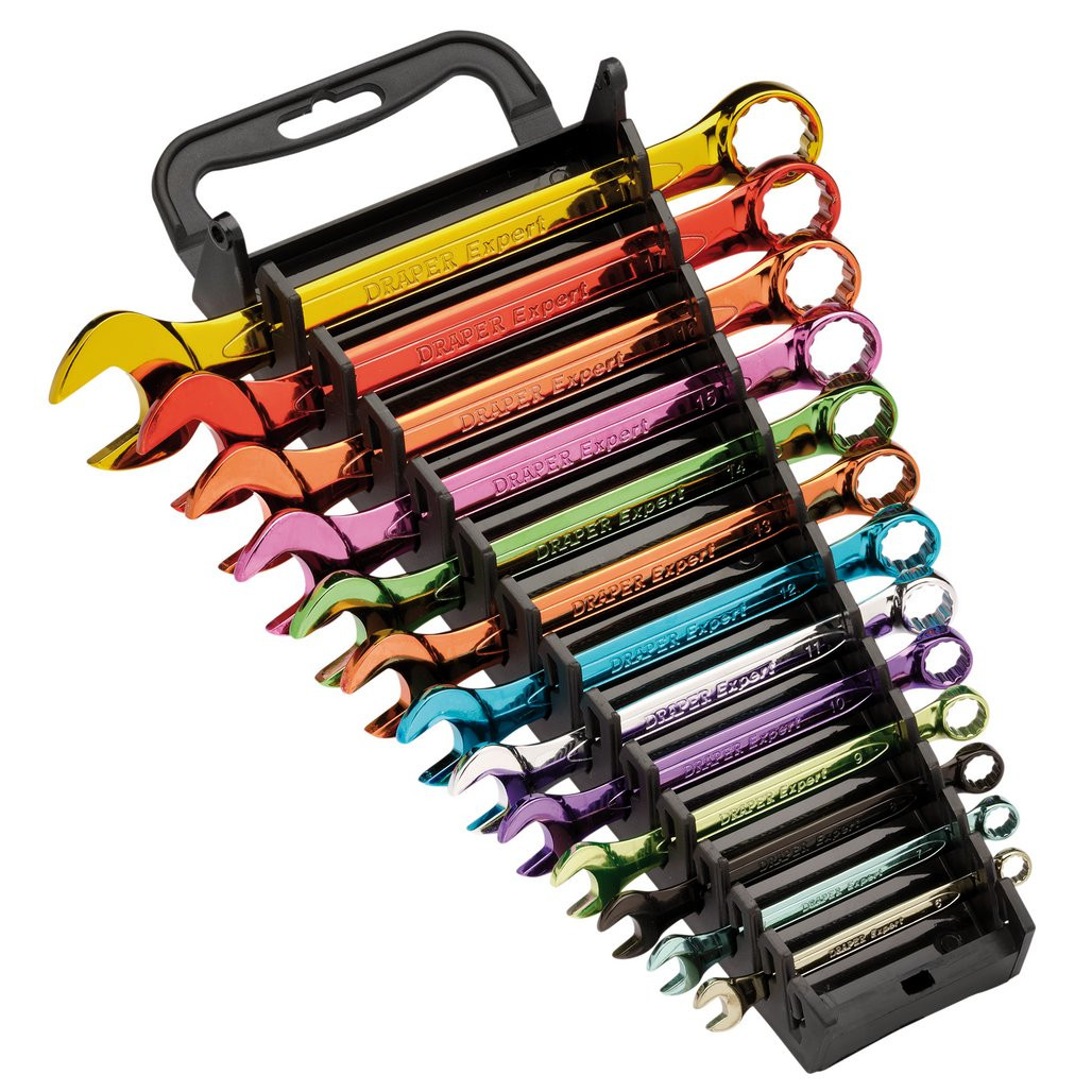 Draper Expert HI-TORQ® Metric Coloured Combination Spanner Set (13 ...