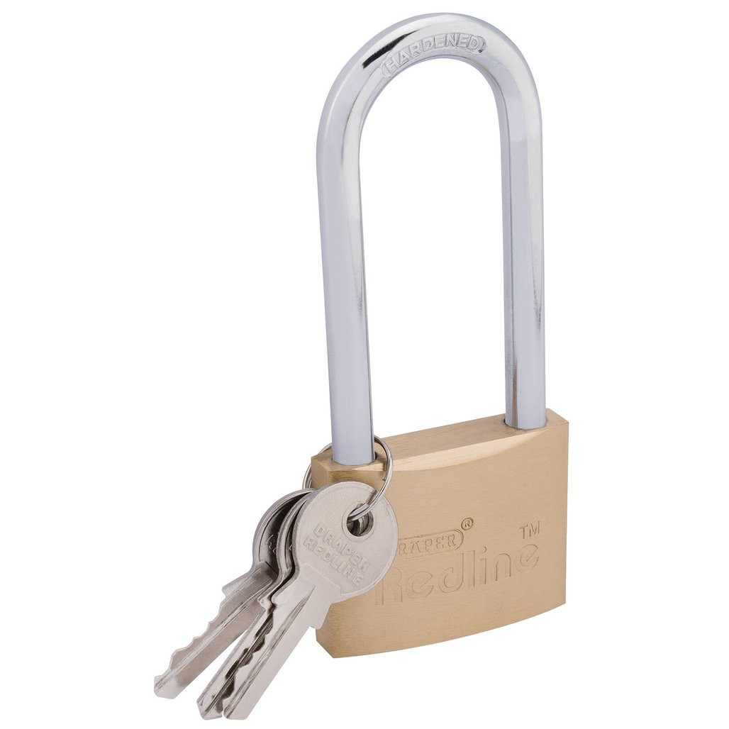 Draper Redline Padlock, Long Shackle, 50mm (68683) | Draper Tools