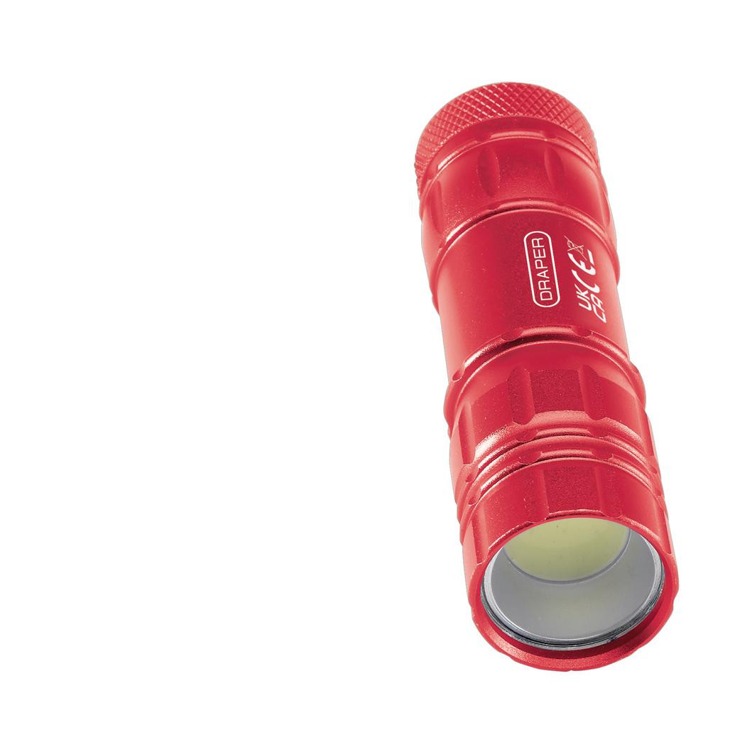 COB LED Aluminium Hand Torch, 3W, 85 Lumens, 3 x AAA Batteries Supplied ...