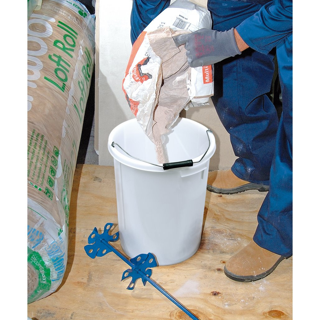 Plasterer's Mixing Bucket, 25L, White (12100) | Draper Tools