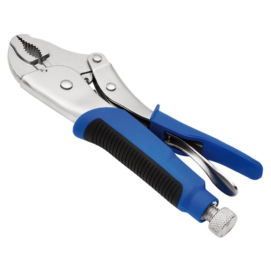 Soft Grip Curved Jaw Self Grip Pliers, 220mm (89124) | Draper Tools