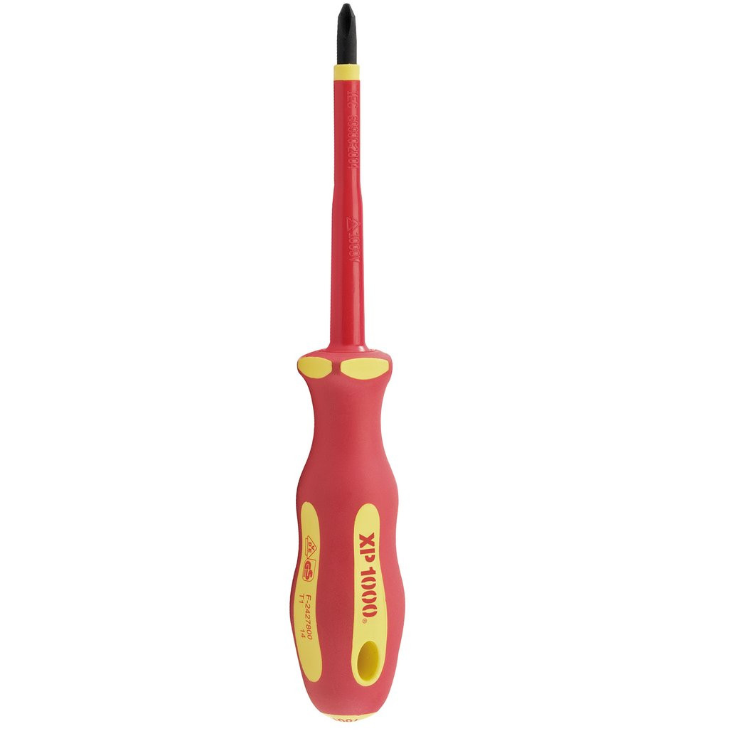 XP1000® VDE Cross Slot Screwdriver, No.2 x 100mm (64432) | Draper Tools