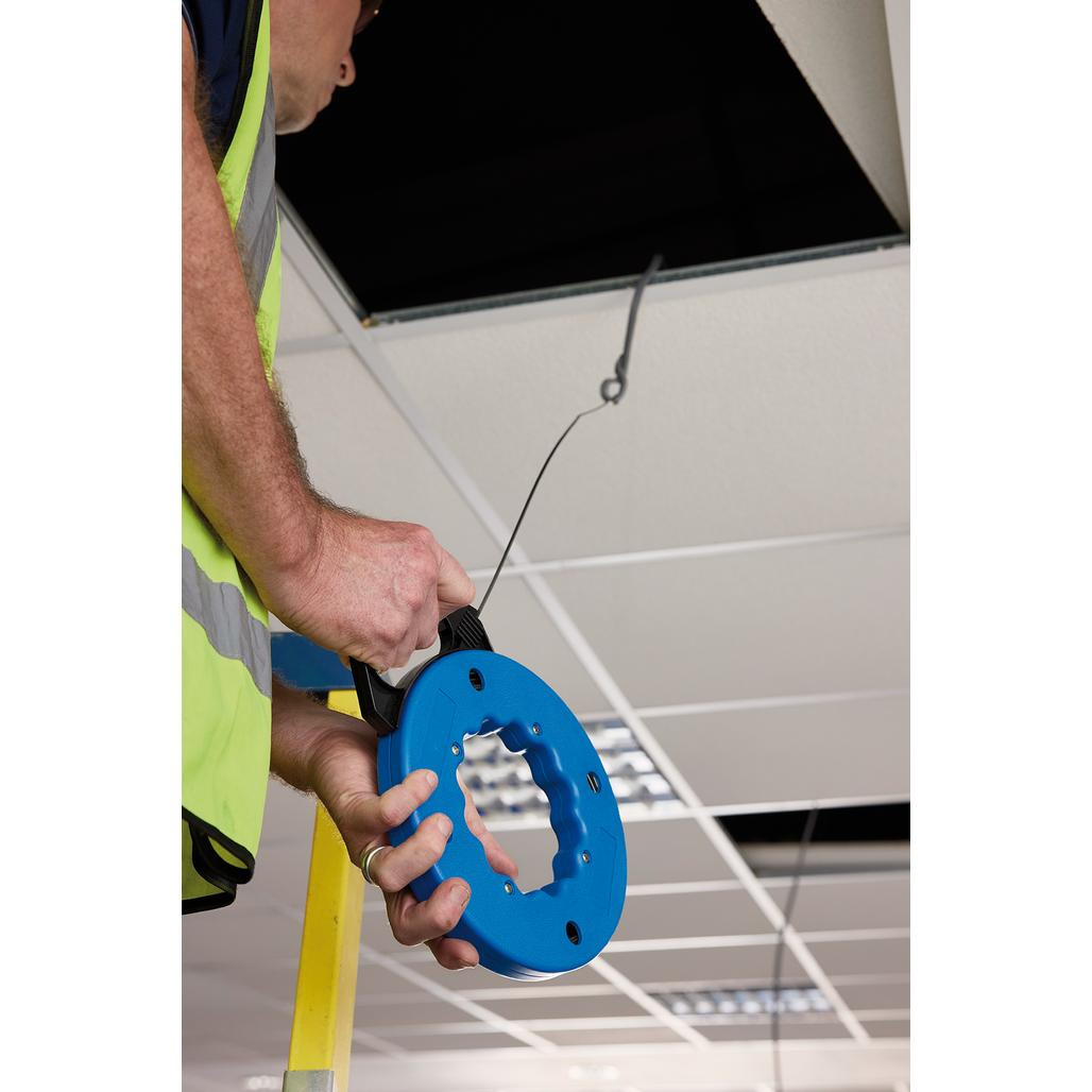Electricians Draw Tape in Plastic Case, 15m (56761) | Draper Tools
