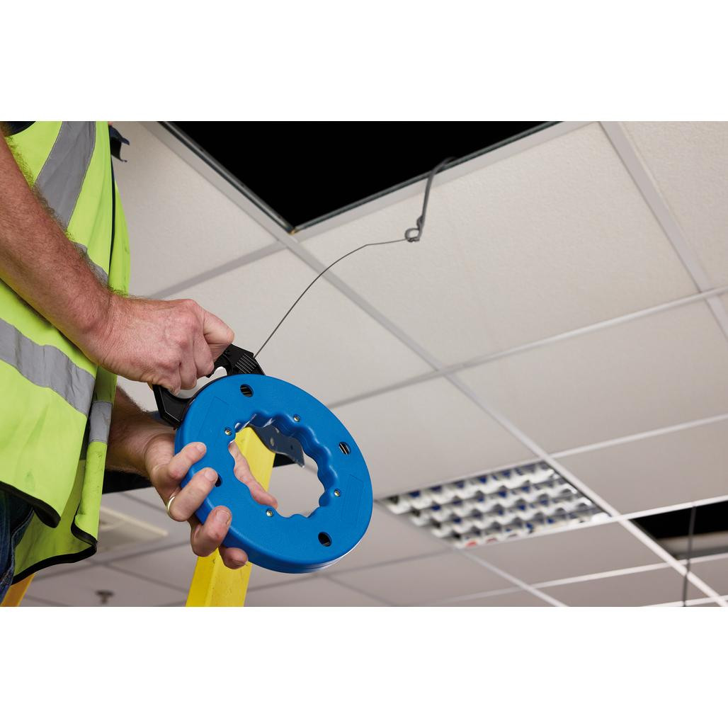 Electricians Draw Tape in Plastic Case, 15m (56761) | Draper Tools