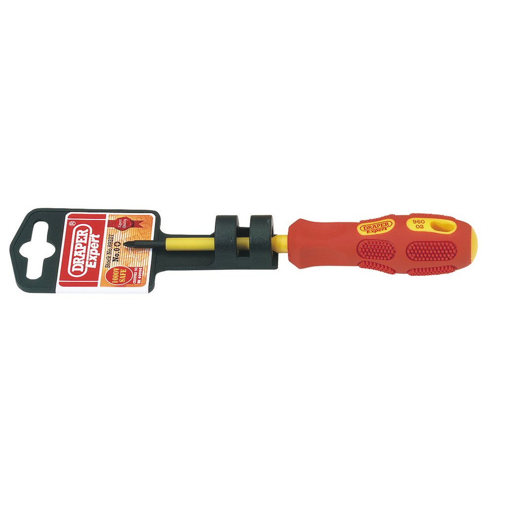 Draper Expert VDE Approved Fully Insulated PZ TYPE Screwdriver, No.0 x ...
