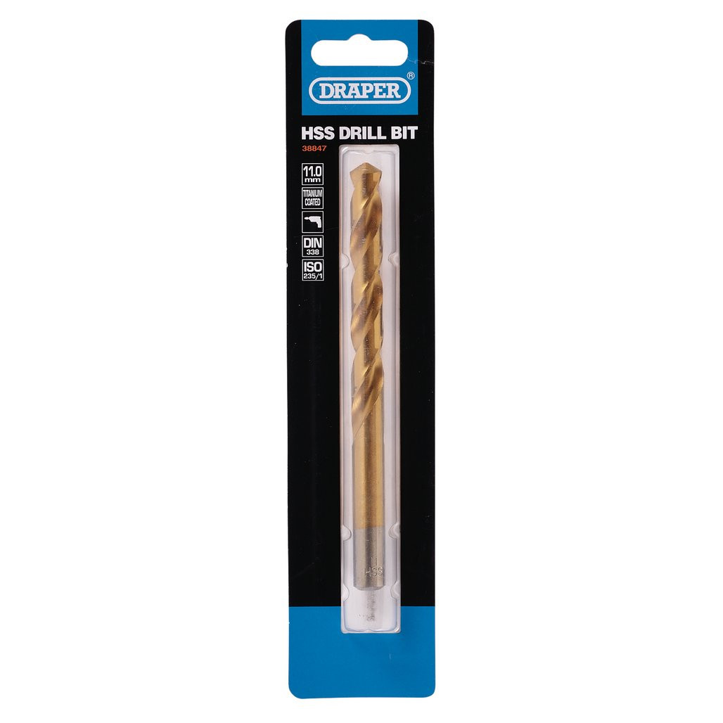 HSS Titanium Drill Bit, 11 x 130mm (38847) | Draper Tools