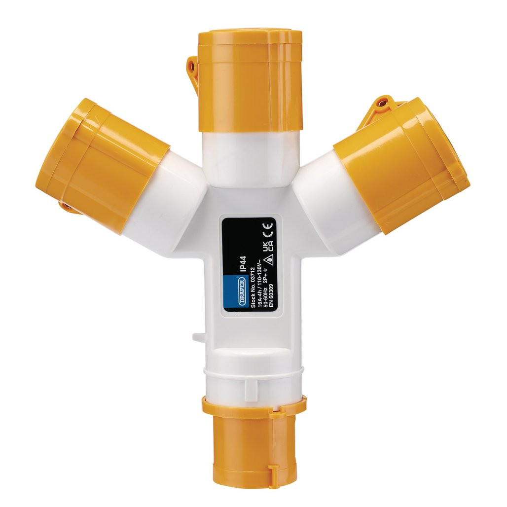 110V 3-Way Splitter, 16A (03712) | Draper Tools