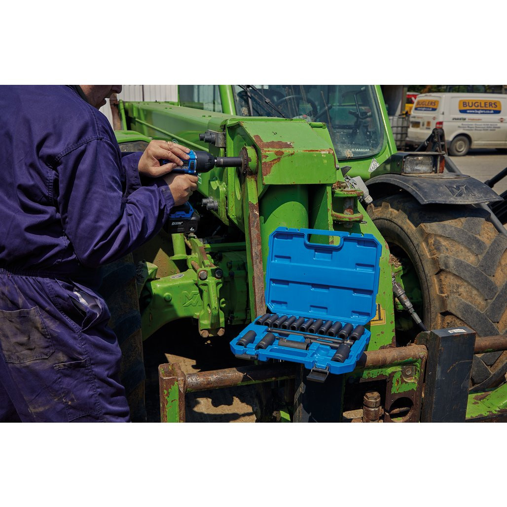 Draper HI-TORQ® Metric Deep Impact Socket Set, 1/2" Sq. Dr. (19 Piece ...