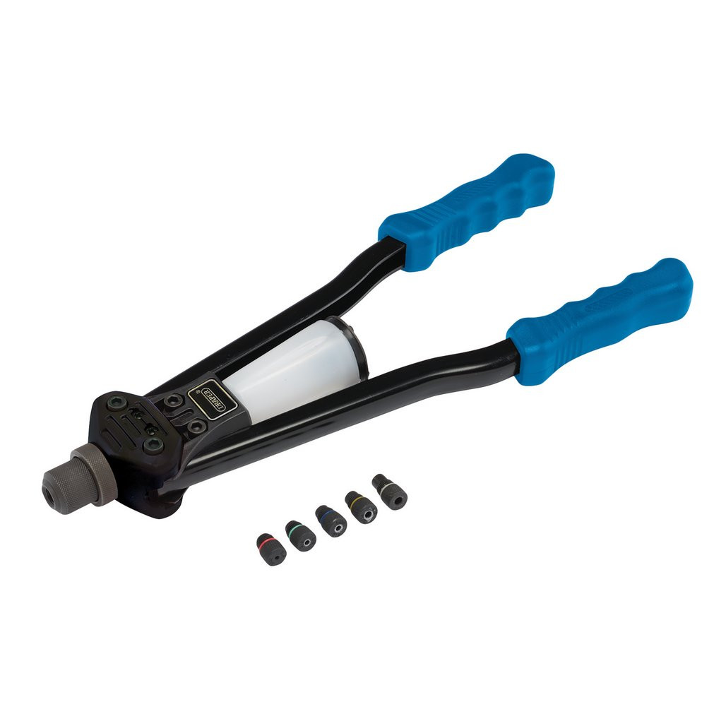 Medium Arm Riveter with Collection Bowl, 380mm (04049) | Draper Tools