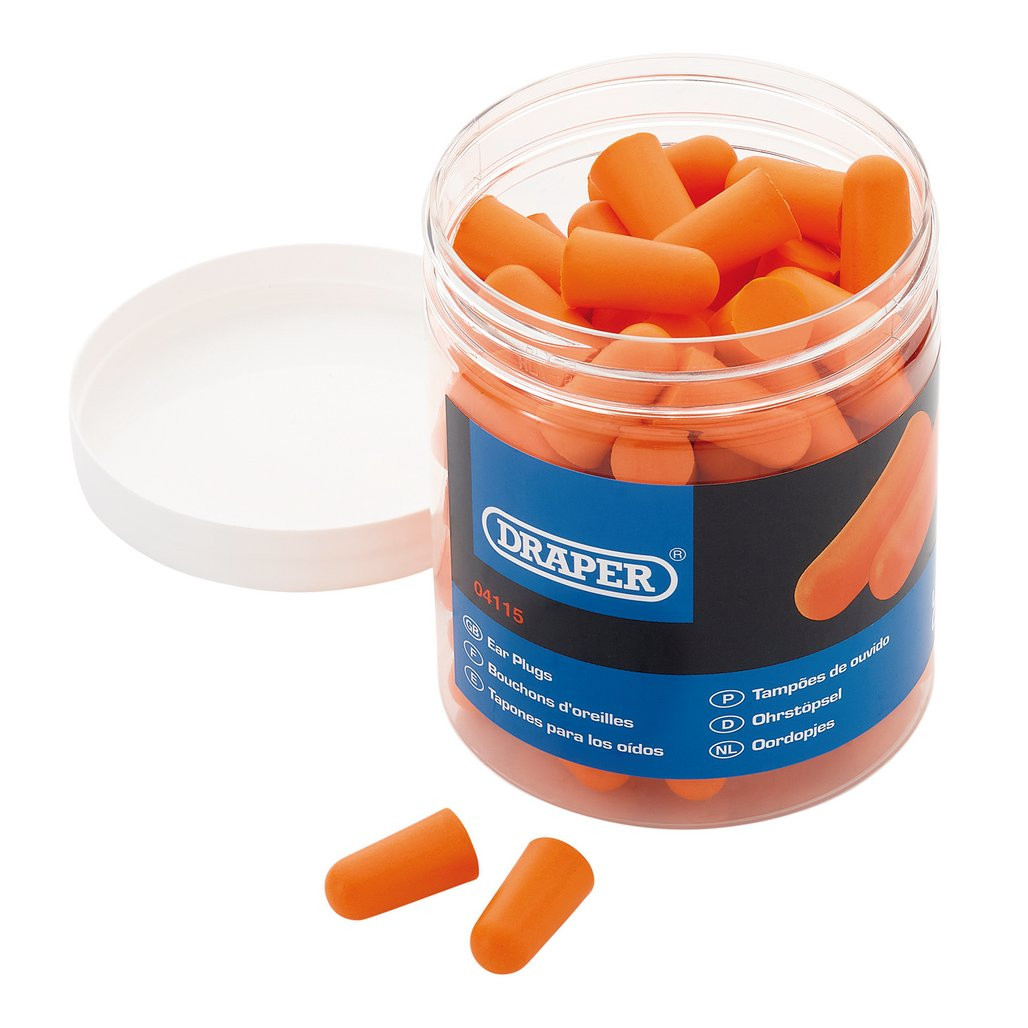 Disposable Ear Plugs (Jar of 50 Pairs) (04115) | Draper Tools