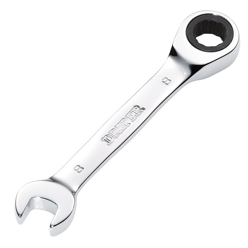 Draper HI-TORQ® Metric Stubby Ratchet Combination Spanner, 8mm - Draper ...