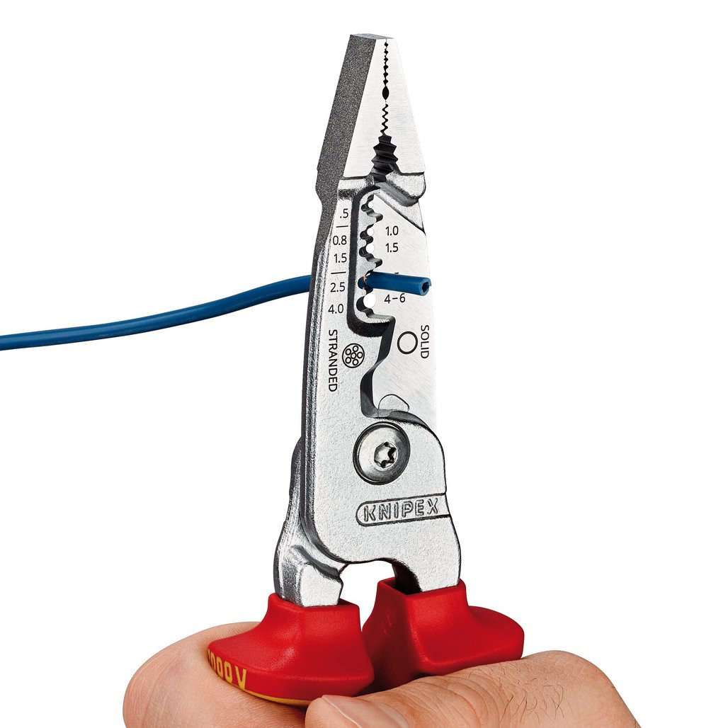 KNIPEX 13 76 200 ME Wire Stripper metric version insulated with multi ...