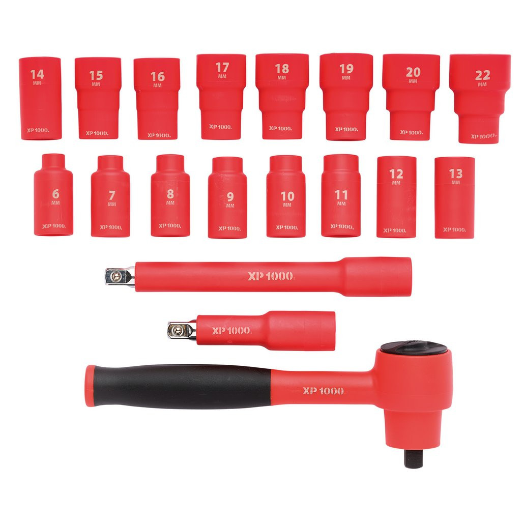 XP1000® VDE Metric Socket Set, 3/8" Sq. Dr. (19 Piece) (16306) | Draper ...