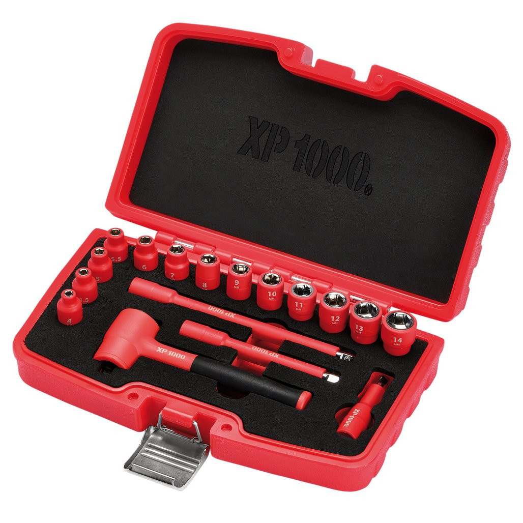 XP1000® VDE Metric Socket Set, 1/4" Sq. Dr. (17 Piece) (18115) | Draper ...