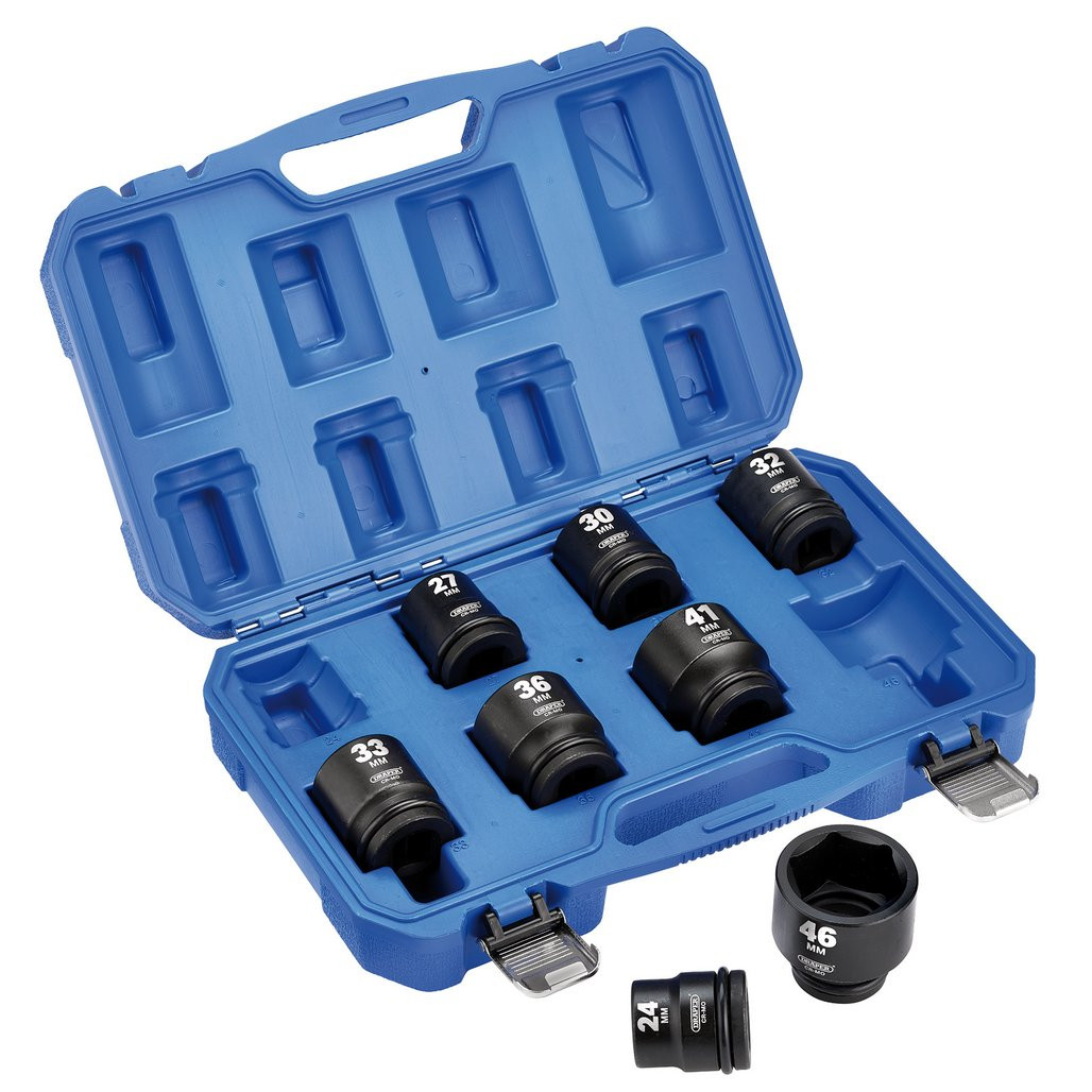 Draper HI-TORQ® Metric Impact Socket Set, 3/4" Sq. Dr. (8 Piece) (20206 ...