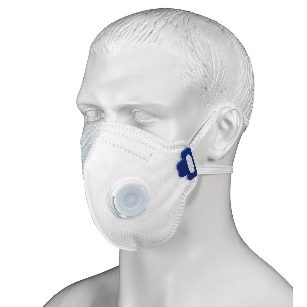 FPP3 NR Vertical Fold Flat Face Masks with Valve (Pack of 10) - Draper ...