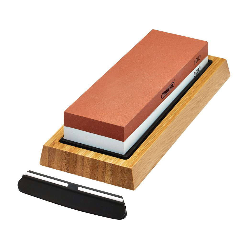 Double Sided Whetstone Sharpening Stone with Non-Slip Base and Angle ...