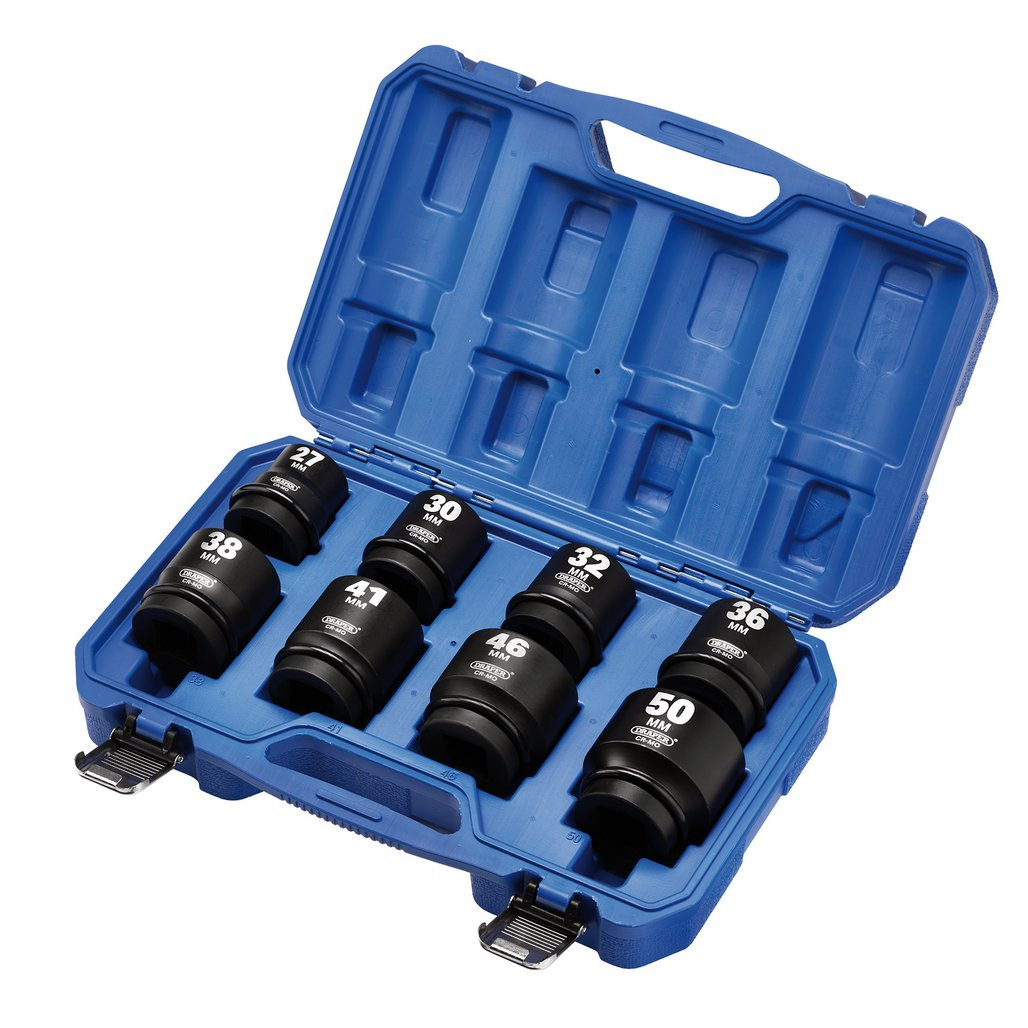 Draper HI-TORQ® Metric Impact Socket Set, 1" Sq. Dr. (8 Piece) (20209 ...
