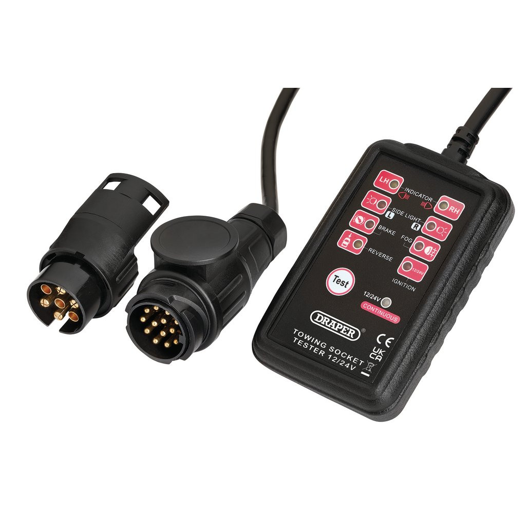 13 and 7-Pin Towbar Socket Tester (27197) | Draper Tools