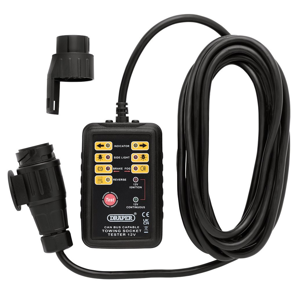 CAN Bus 13 and 7-Pin Towbar Socket Tester (27198) | Draper Tools