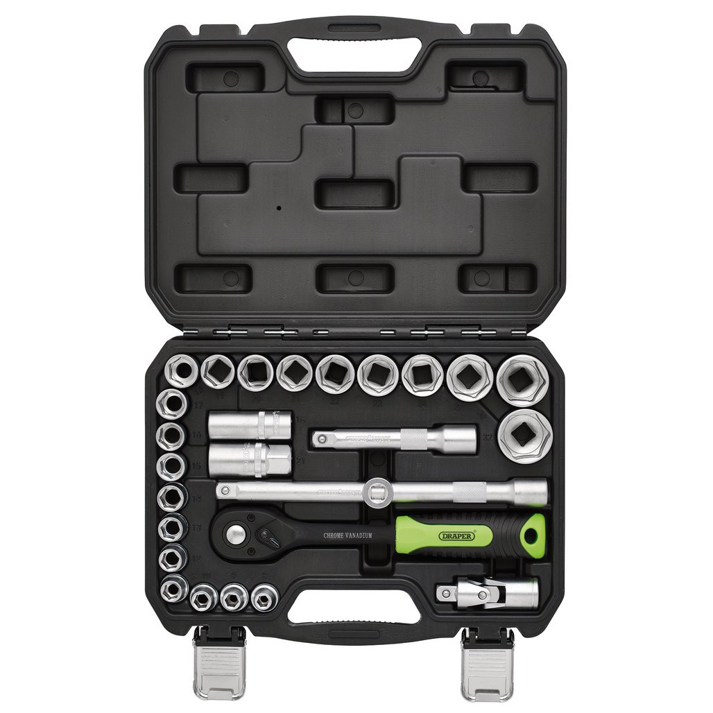 Draper HI-TORQ® Metric Socket Set, 1/2" Sq. Dr. (27 Piece) - Draper ...