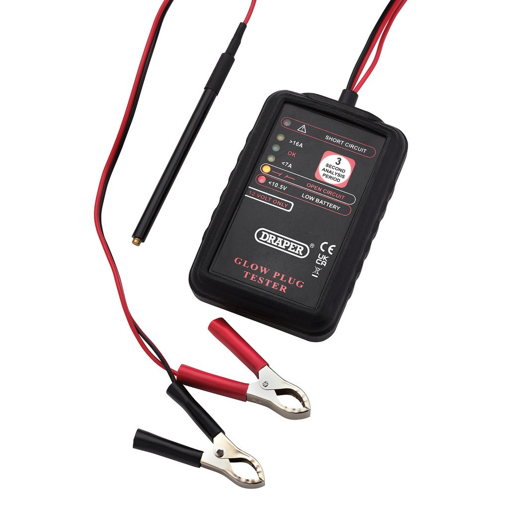 Draper 12V Glow Plug Tester - Draper Tools Ltd