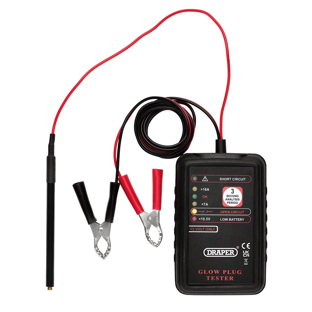 Draper 12V Glow Plug Tester - Draper Tools Ltd