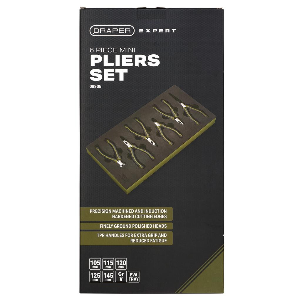 Draper Expert Pliers Set in EVA Foam Tray- Draper Tools Ltd