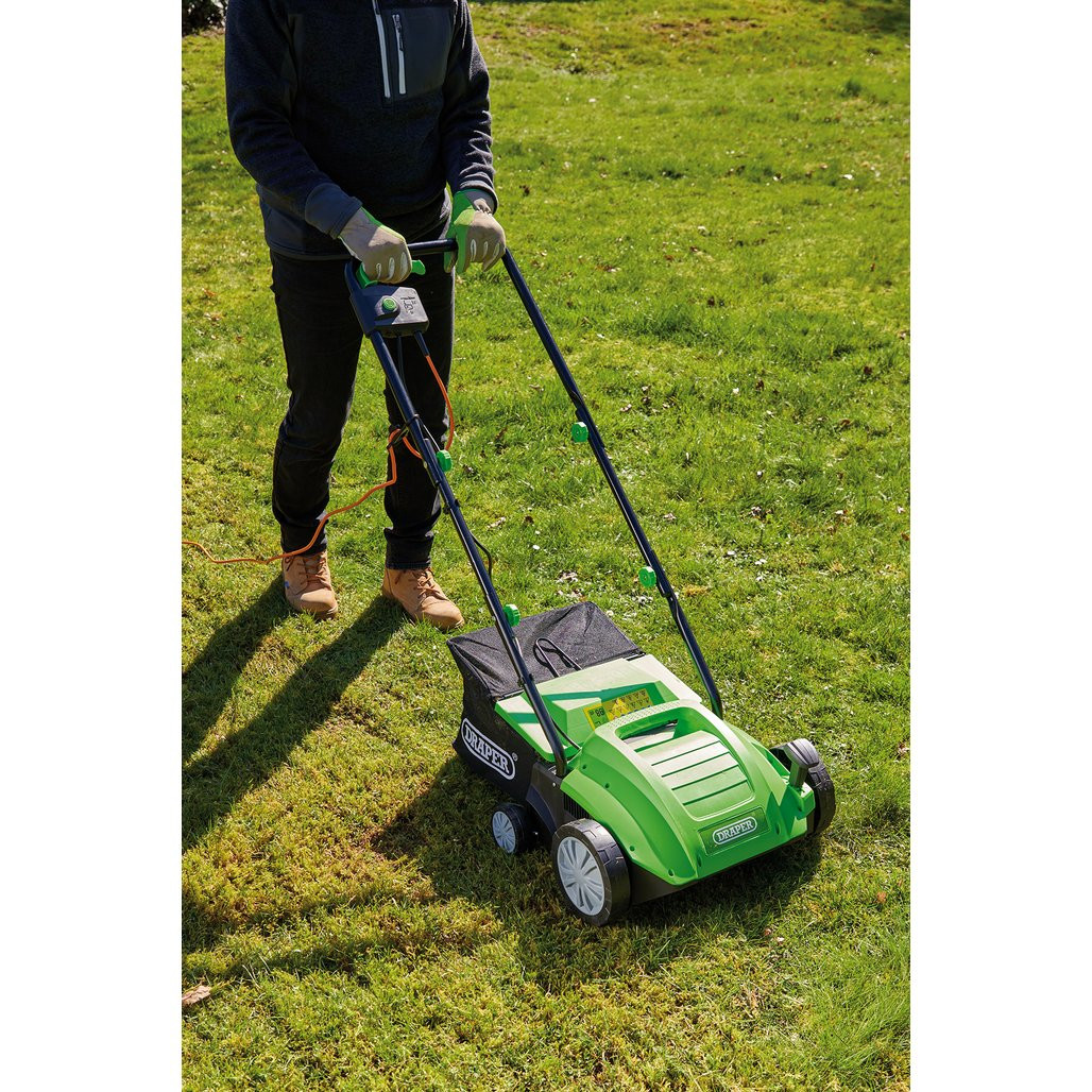230V 2-in-1 Lawn Aerator and Scarifier, 320mm, 1500W (97921) | Draper Tools