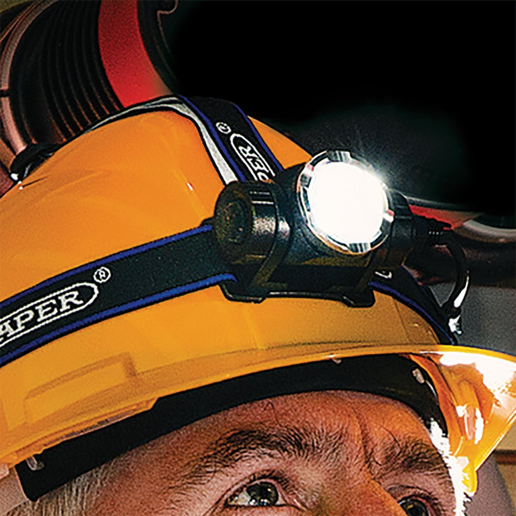 Rechargeable LED Head Torch, 10W (90064) | Draper Tools