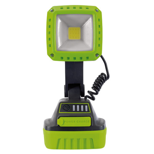 COB LED Rechargeable Work Light, 10W, 1,000 Lumens, Green, 2 x 2.2Ah ...