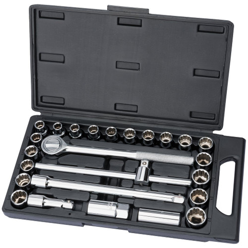 Combined MM/AF Socket Set, 1/2" Sq. Dr. (41 Piece) (82136) | Draper Tools