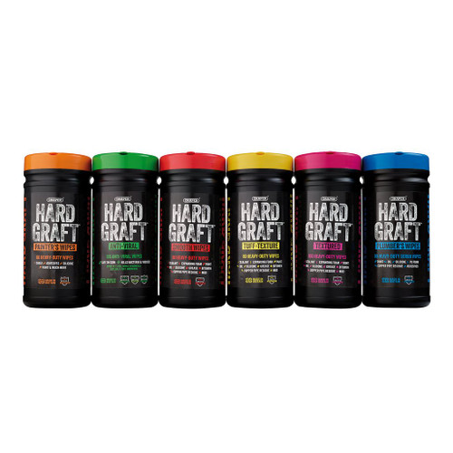 Draper Hard Graft Multipurpose Tuff-Texture Wipes (Tub of 80) (12436 ...