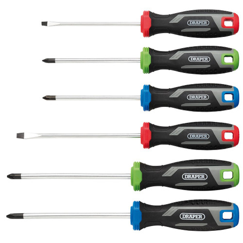 Soft Grip Screwdriver Set (6 Piece) (13433) | Draper Tools